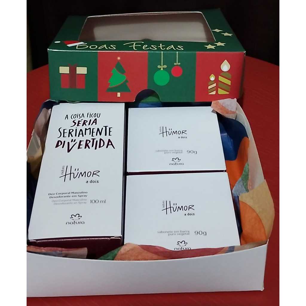 Kit presente natura humor a dois masculino de desodorante spray 100ml ...