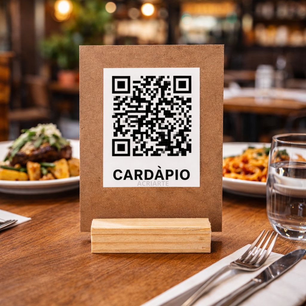 KIT 50 Suporte de Mesa para QR Code, Ideal para Pix e Menu Digital ...