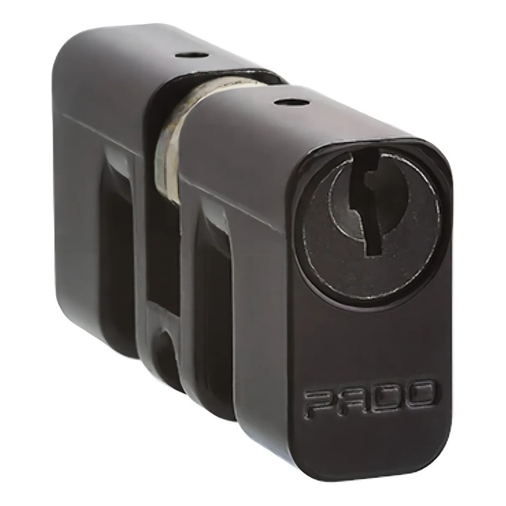Cilindro Miolo Tambor Pado 55mm Preto Com 2 Chaves Para Fechadura Externa | Shopee Brasil