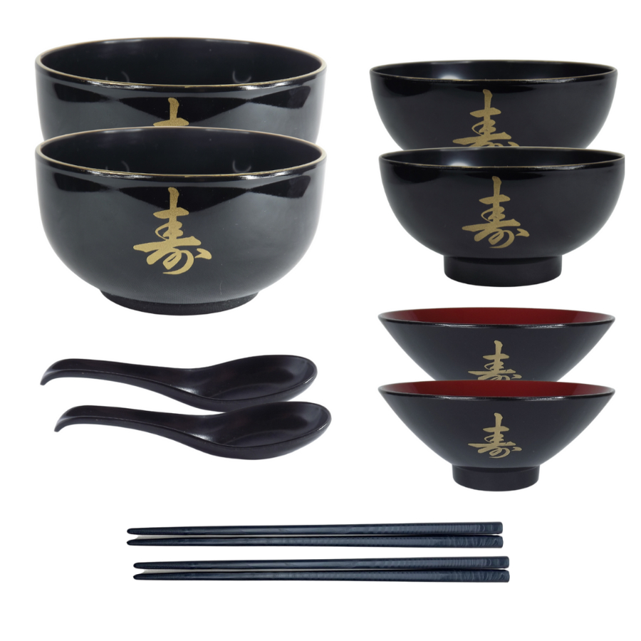 Cumbucas Japonesa Com Colher Hashi Melamina 2 Pessoas Combo Melamina ...