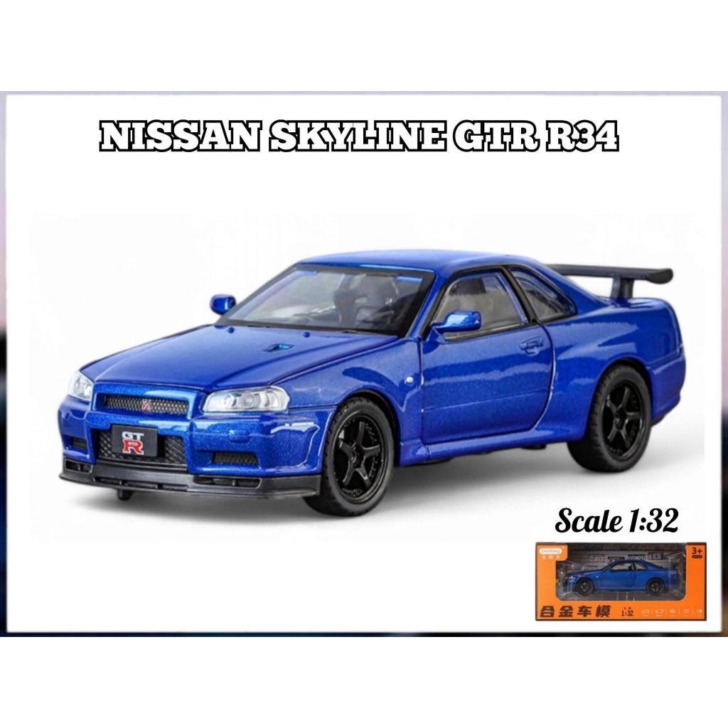 Miniatura Nissan Skyline GTR R34 1:32 Velozes e Furiosos 4 Brian ...