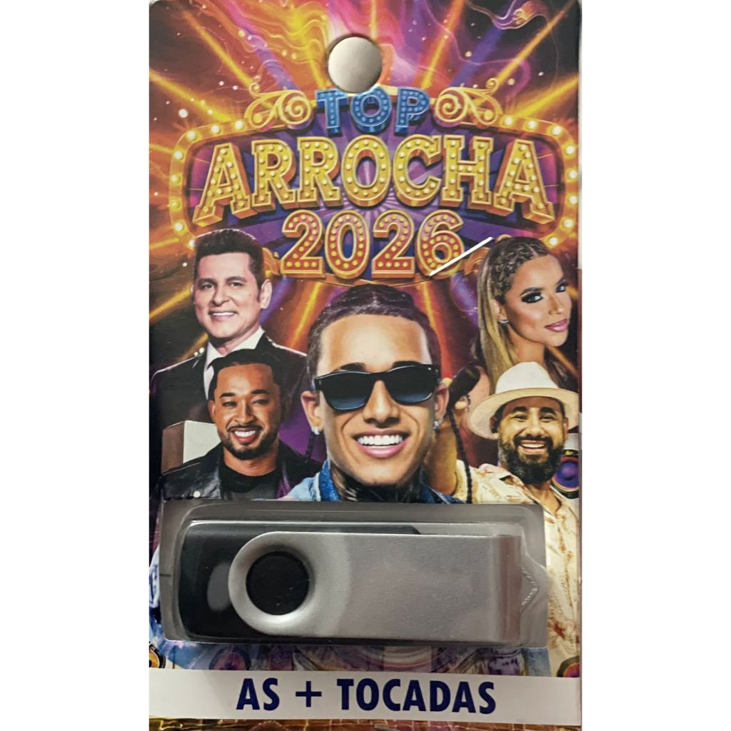 PEN DRIVE TOP ARROCHA 2026 COM + DE 500 MÚSICAS | Shopee Brasil