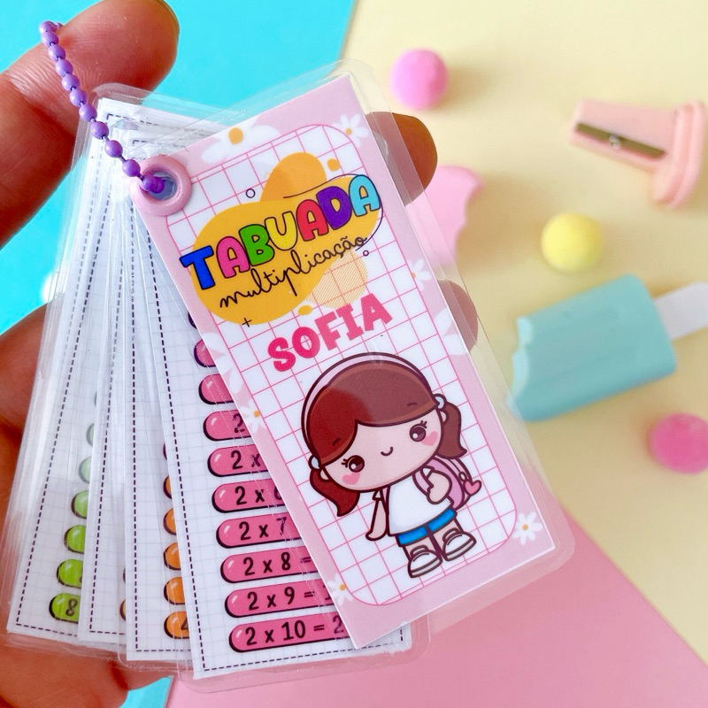 Tabuada infantil plastificada Menininha | Menininho-Material Educativo ...