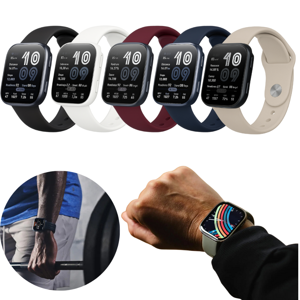 Pulseira Silicone 22mm Lisa Sport Para Bip 6/ watch 5 lite/watch 5 ...