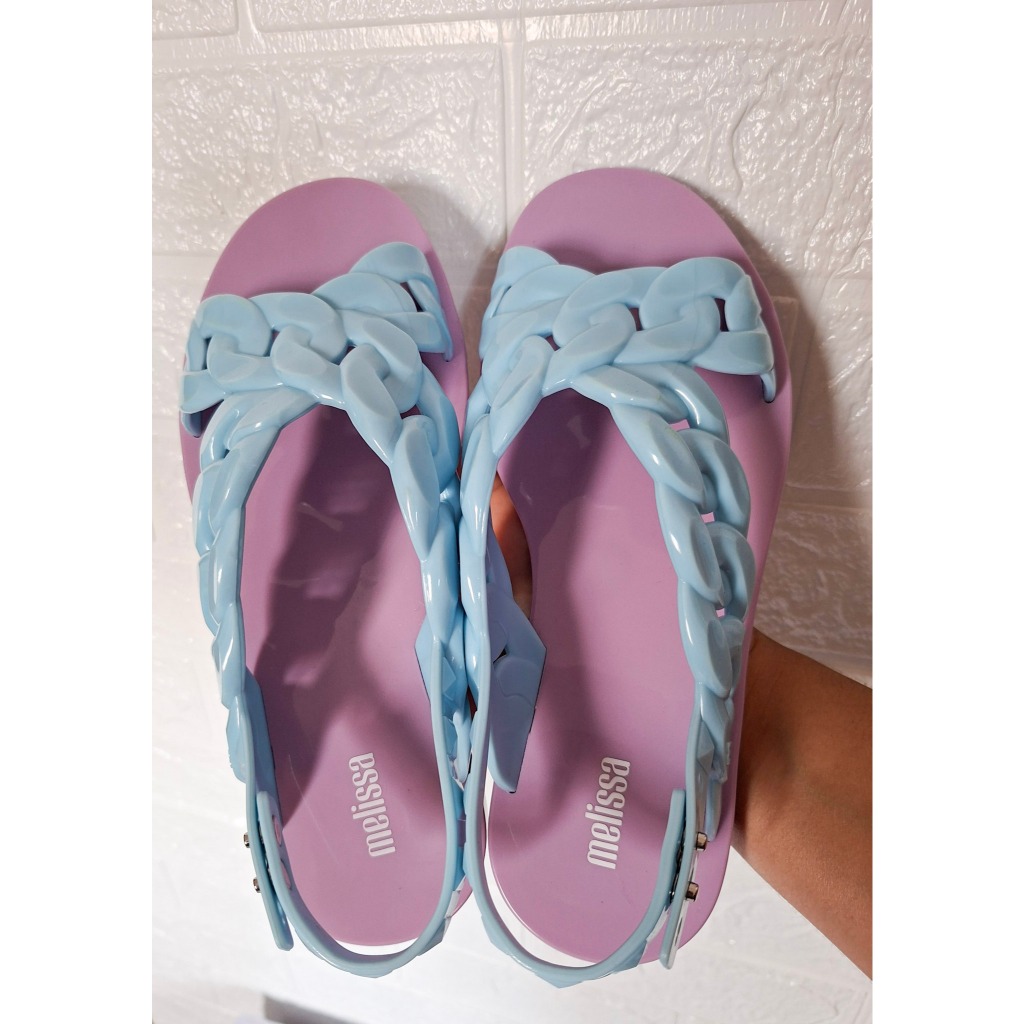 [BRECHÓ] Sandália Melissa Rasteira - Tiras Trançadas Efeito Corrente ...