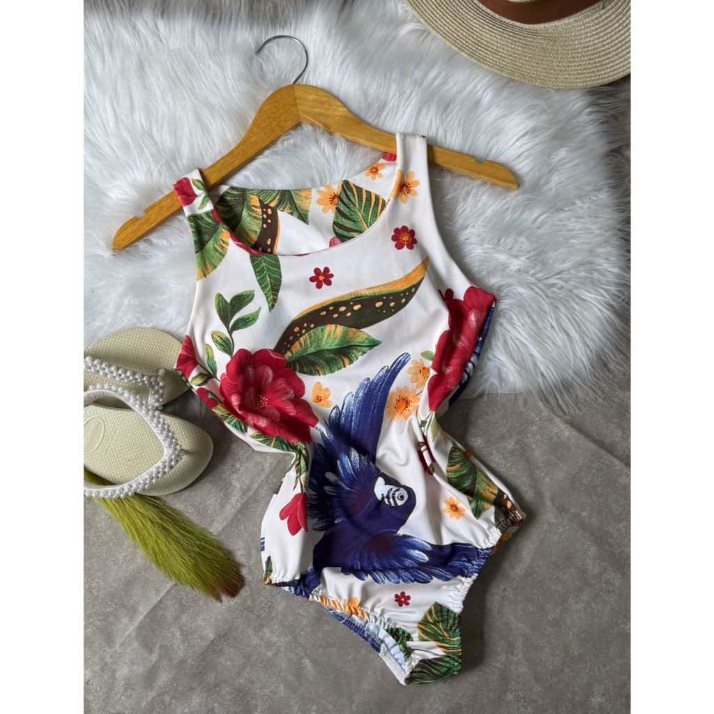 Maio Forrado Para Banho Bory Body Feminino Maio No Suplex Estampado ...