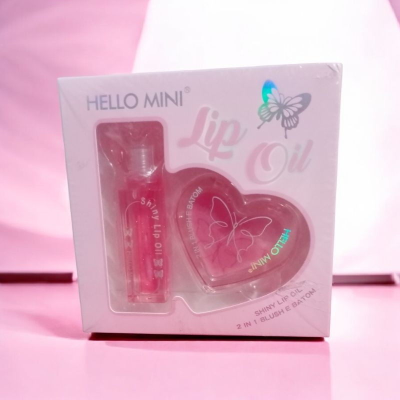 kit Lip Oil + Blush 2 em 1 Helli Mini | Shopee Brasil
