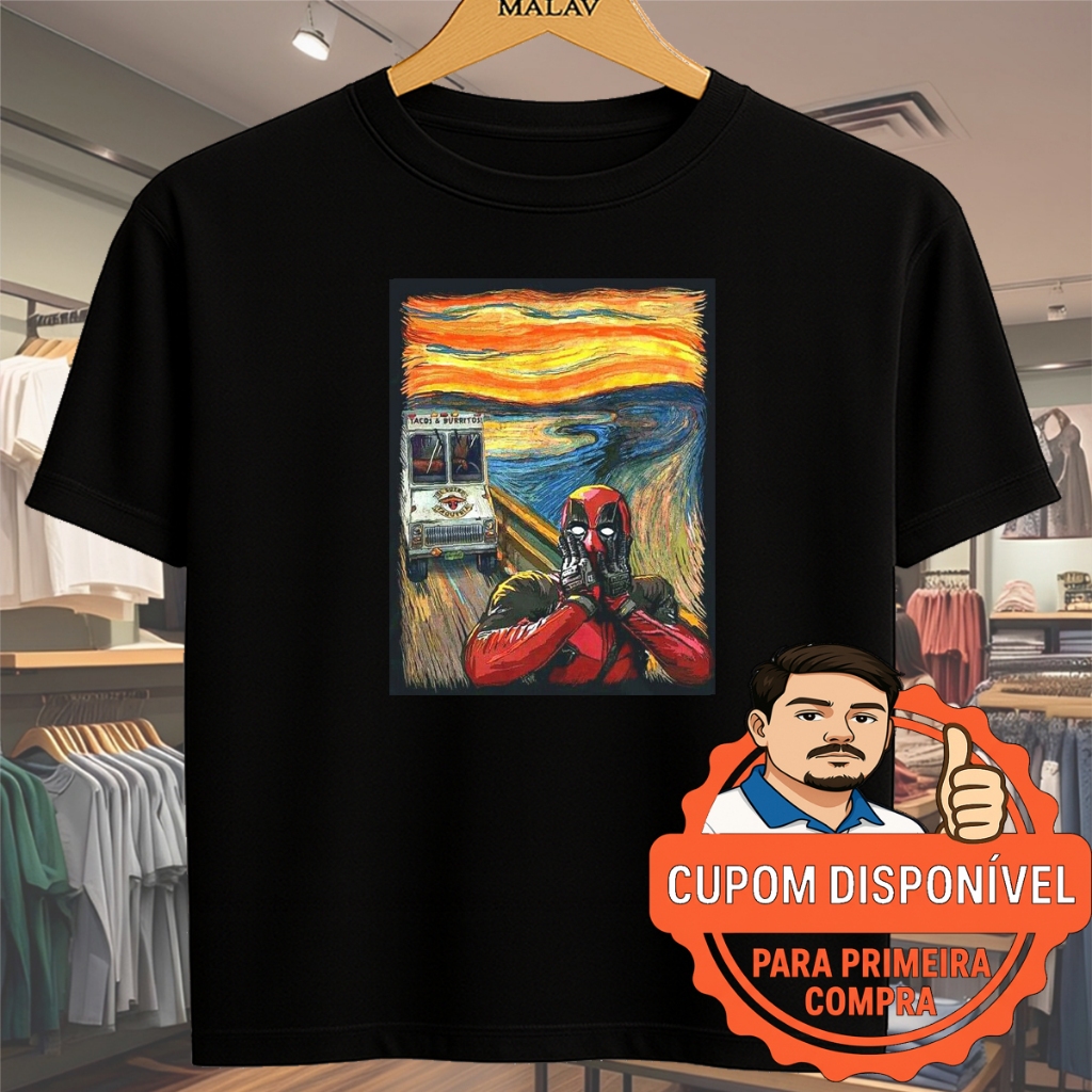 camisa camiseta deadpool 100% algodao camiseta marvel | Shopee Brasil