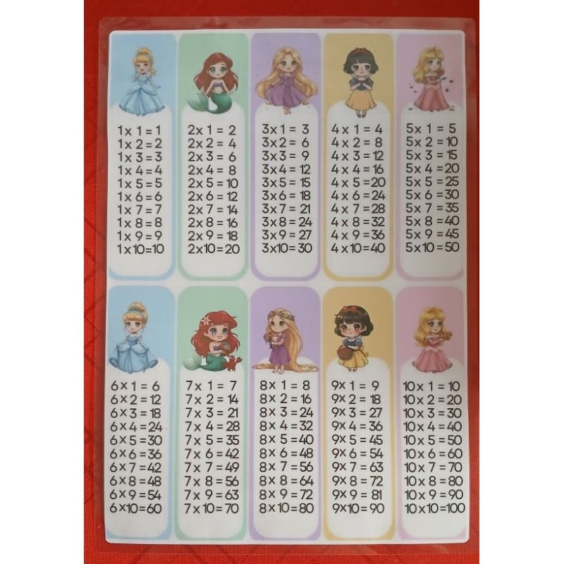 tabuada plastificada | Shopee Brasil