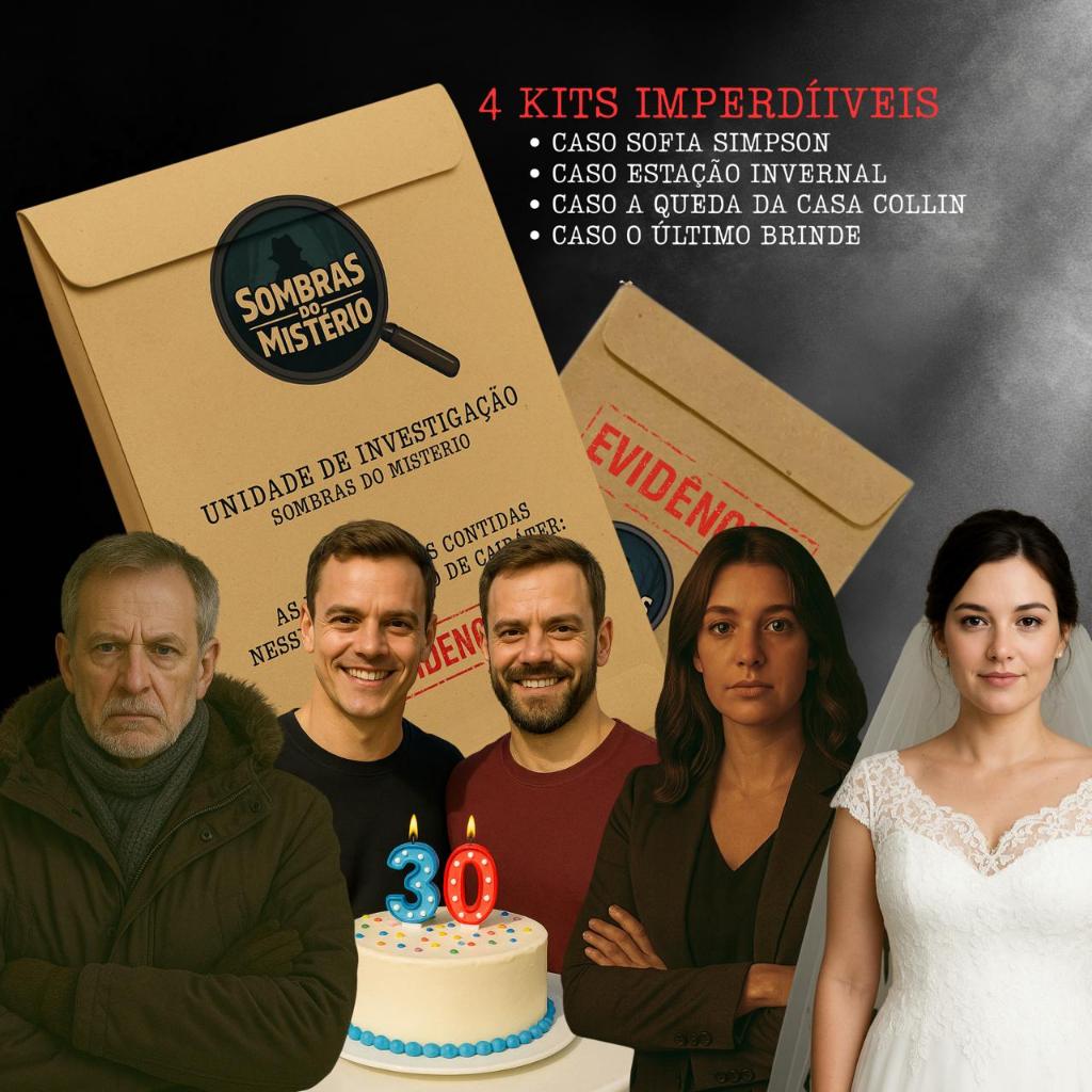 Kit 04 Jogos Detetive Investigação Criminal Resolva Casos Misteriosos ...