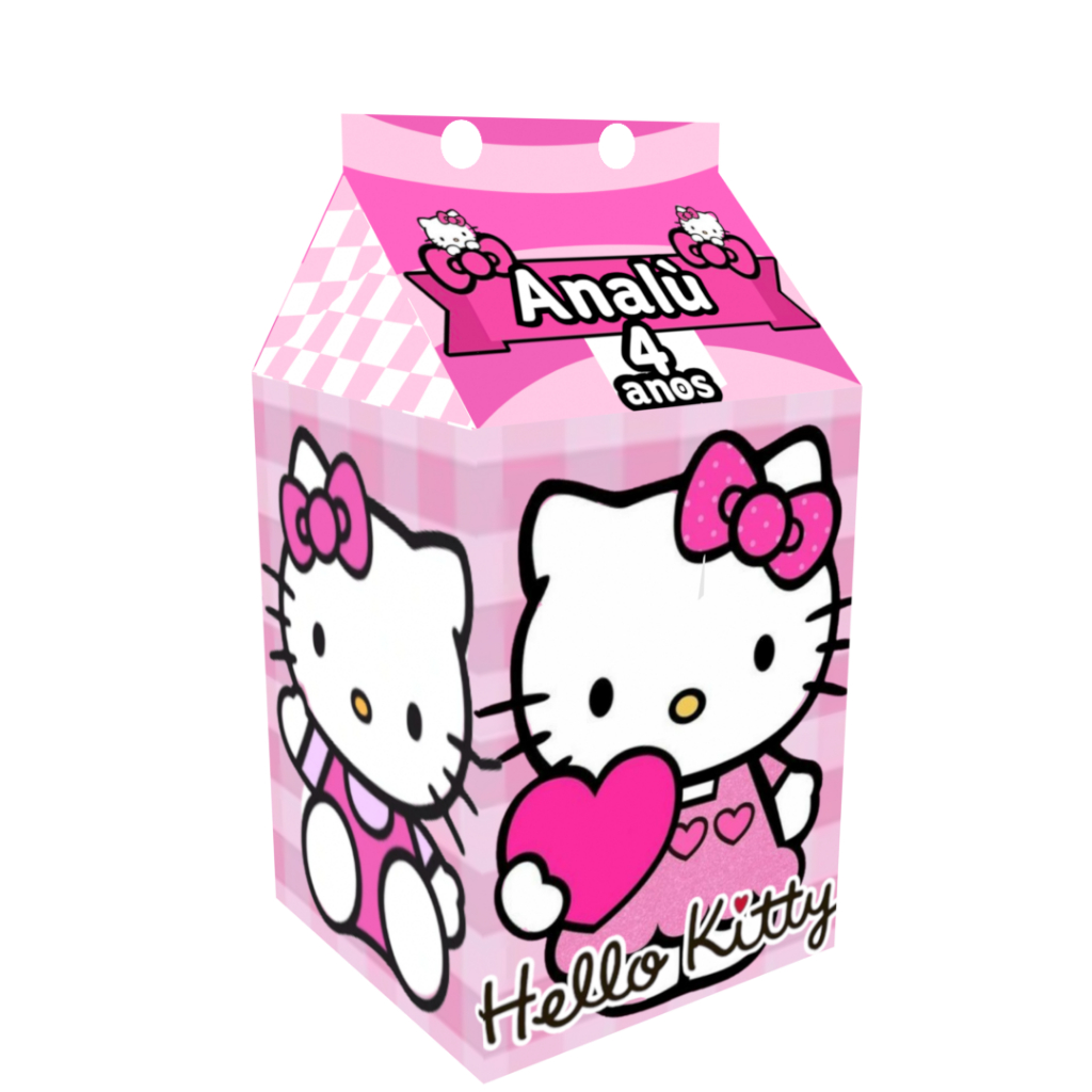 Caixinha Milk Hello Kitty para Festa Personalizada QUALQUER Tema ...