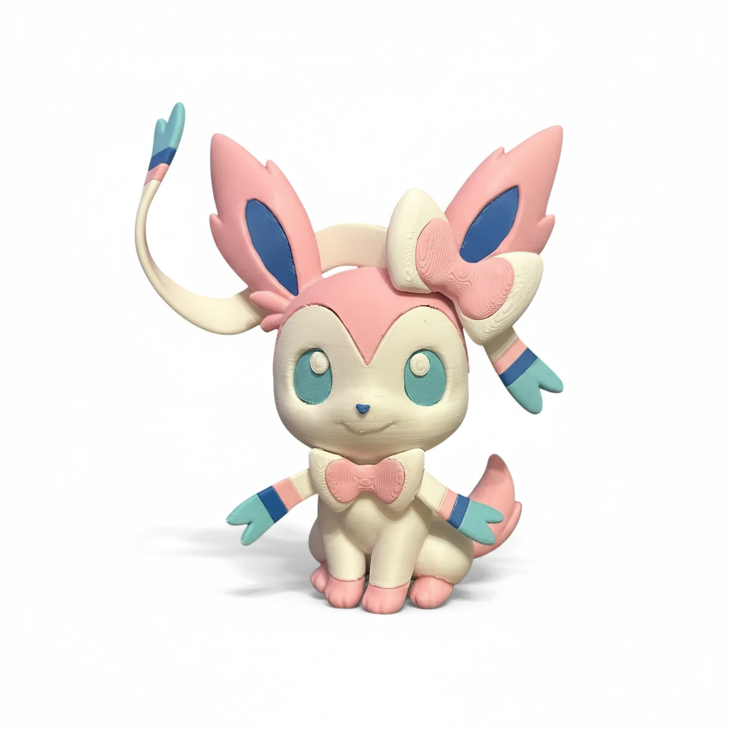 Boneco Action Figure Sylveon Chibi Pokemon - Coleção Eeveelutions ...