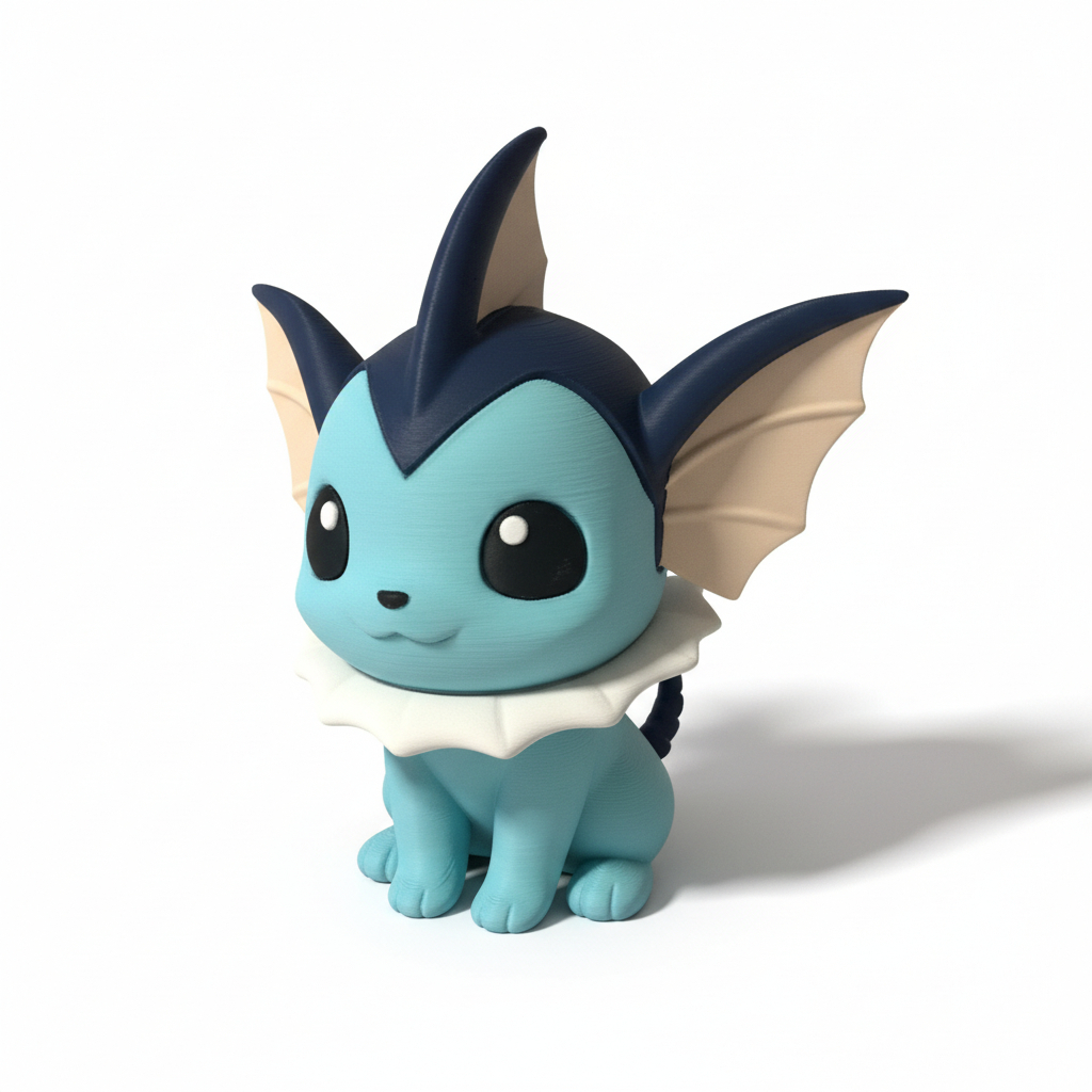 Action Figure Vaporeon Chibi Pokémon - Coleção Eeveelutions Impressão ...