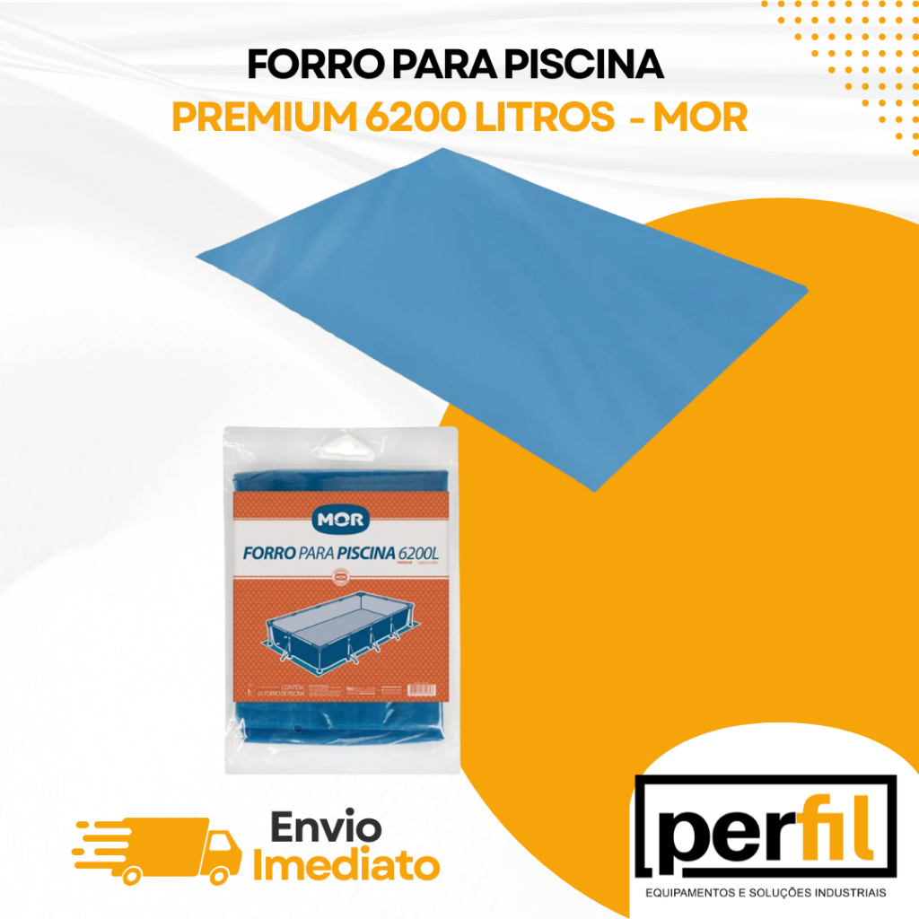 Forro para Piscina Mor 6200 Litros Premium Original Proteção Fundo ...
