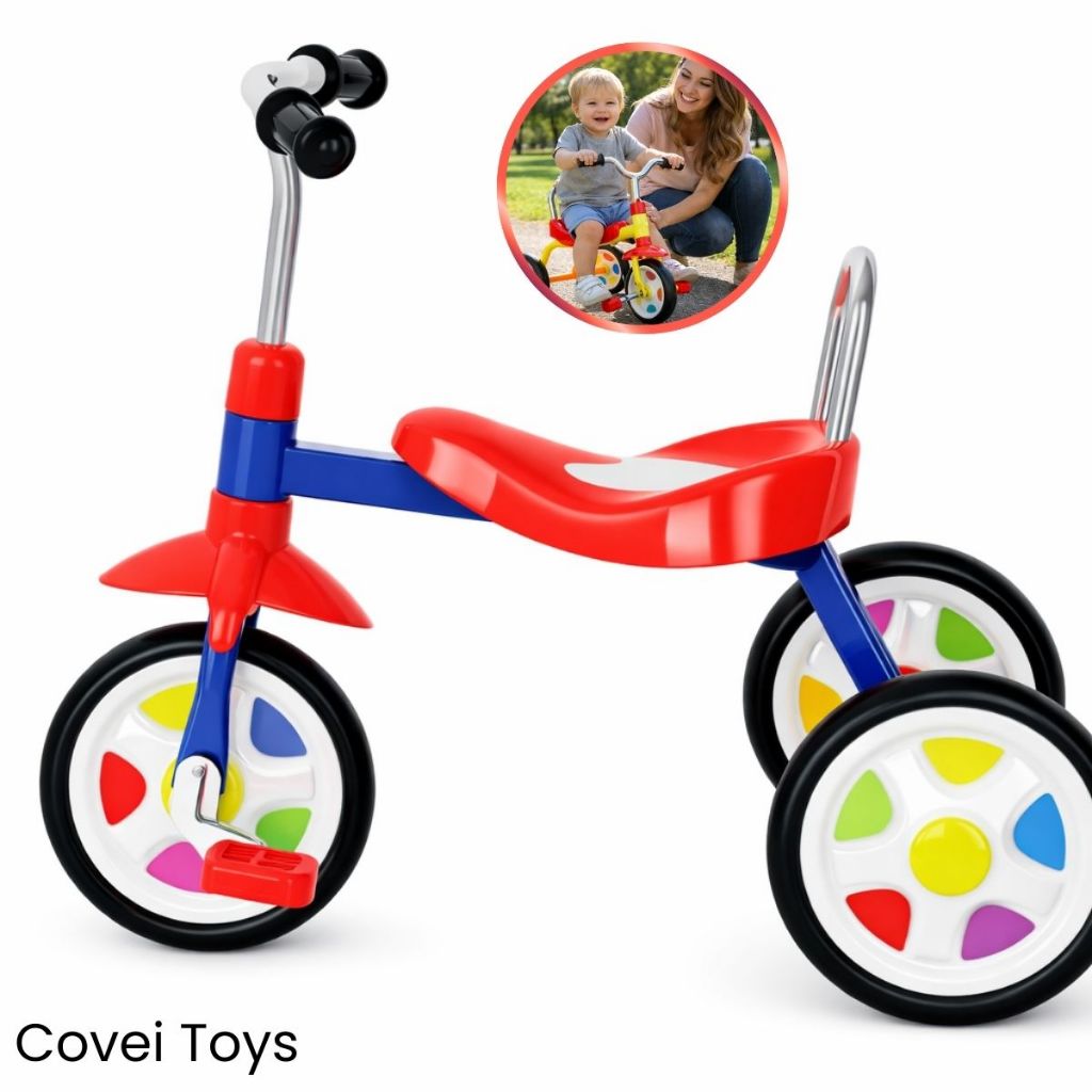 Triciclo Bebê Infantil Motoquinha Velotrol Brinquedo Vermelho Azul ...