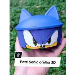 Sonic - Pote Com Orelhas 3d Sonic Azul 370 ml | Shopee Brasil