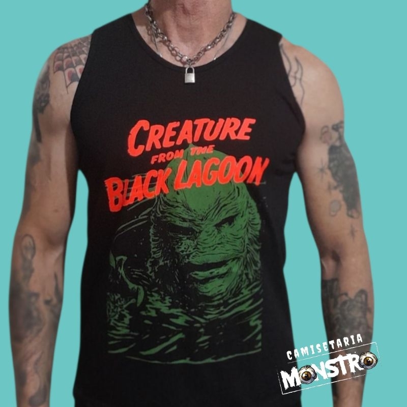 camiseta REGATA CREATURE FROM THE BLACK LAGOON | Shopee Brasil