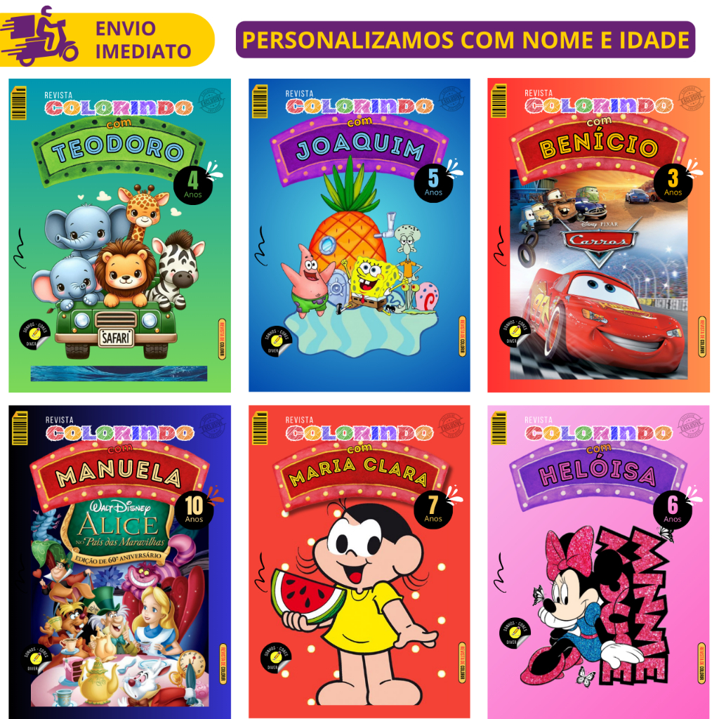 Revistinhas para Colorir Infantil | Aniversários | Brinde e ...