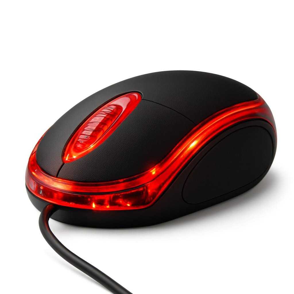 Mouse optico MS-9 Com Led USB Preto | Shopee Brasil