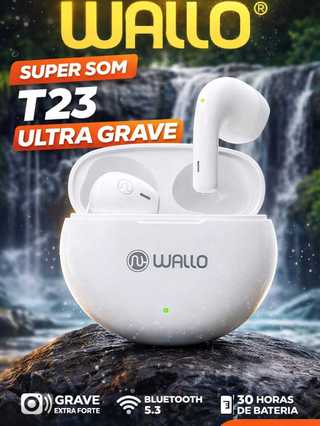 Fone De Ouvido Sem Fio Bluetooth TWS Wallo T23 Ultra Grave! | Shopee Brasil