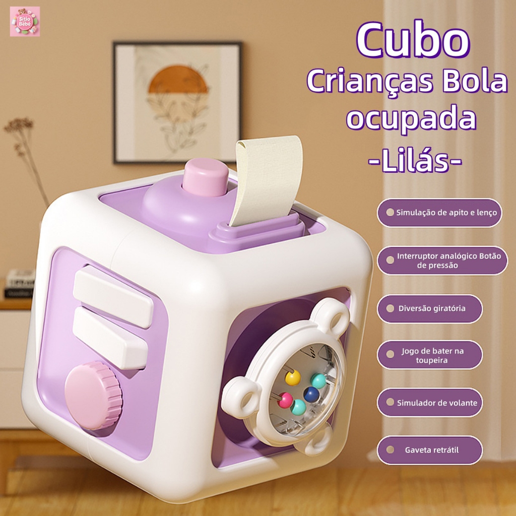 6 em 1 Montessori Brinquedos Educativos Sensory Busy Board Baby ...