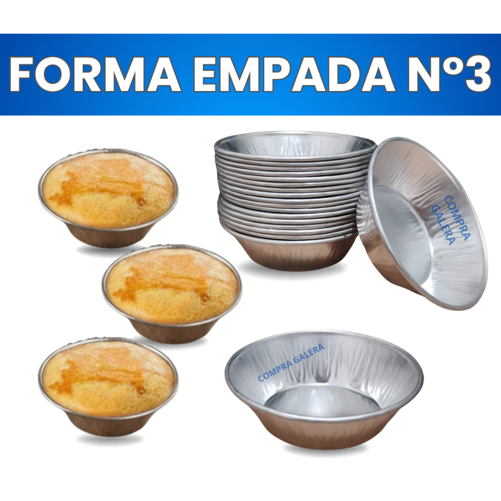 Formas Empada N° 3 Forminha Lisa Empadinha e Mini Salgados | Shopee Brasil