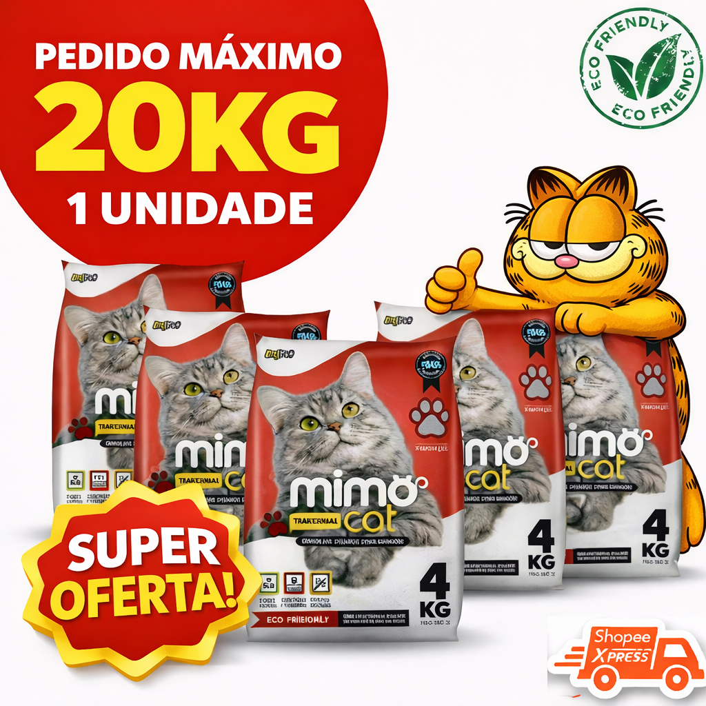 Kit Areia Sanitária Mimo Cat 20KG (5x4kg) | Super Absorvente • Anti ...