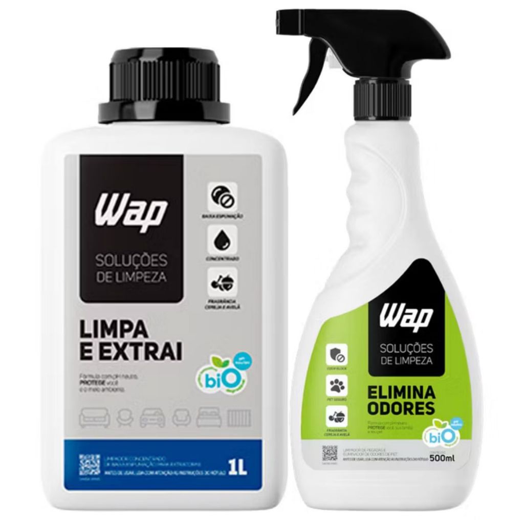 Kit Detergente Concentrado Limpa Extrai 1 Litro Eliminador Odores ...