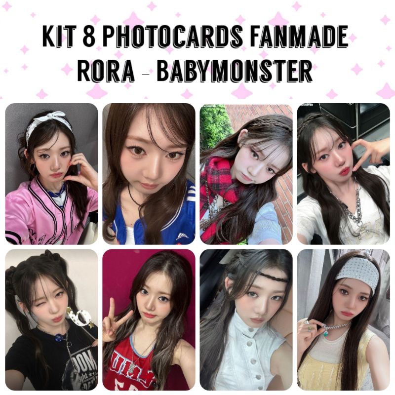 Kit 8 Photocards Fanmade Rora Babymonster Kpop | Shopee Brasil