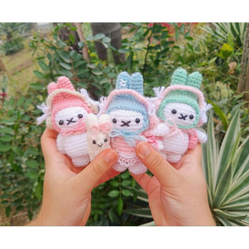 Chaveiros Miffy em crochê, valor unitário! | Shopee Brasil