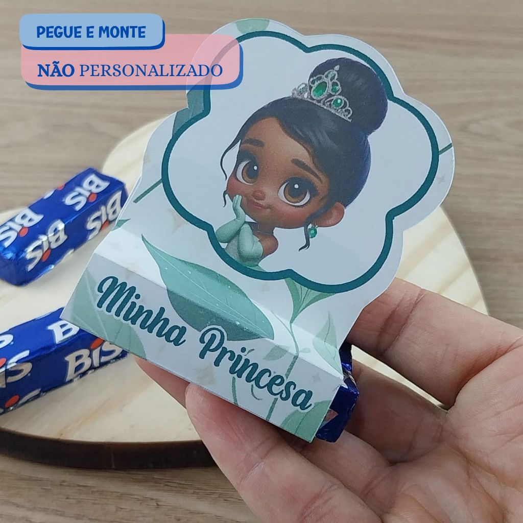 Porta Bis duplo- A PRINCESA E O SAPO - PRINCESA TIANA - Lembrancinha de ...