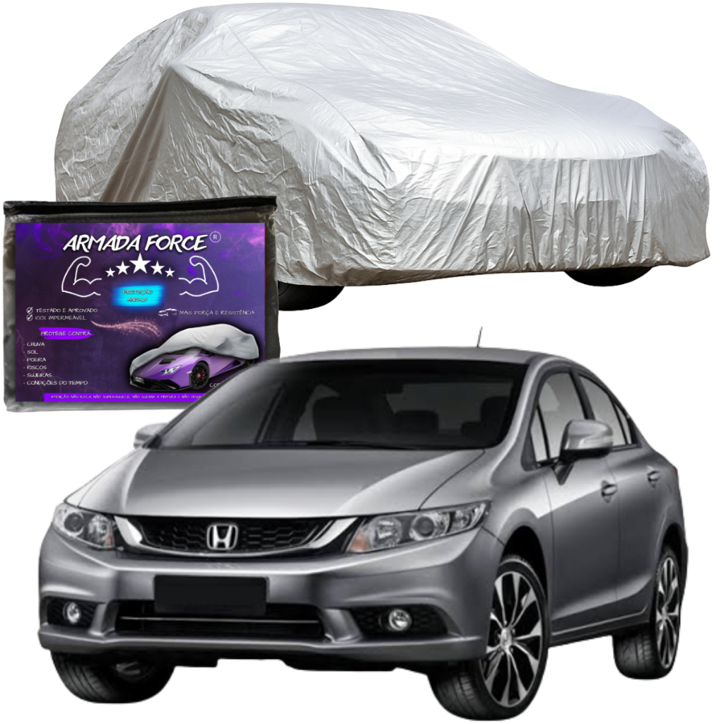Capa De Cobrir Carro Honda Civic ARMADA FORCE Impermeável Sem Forro ...