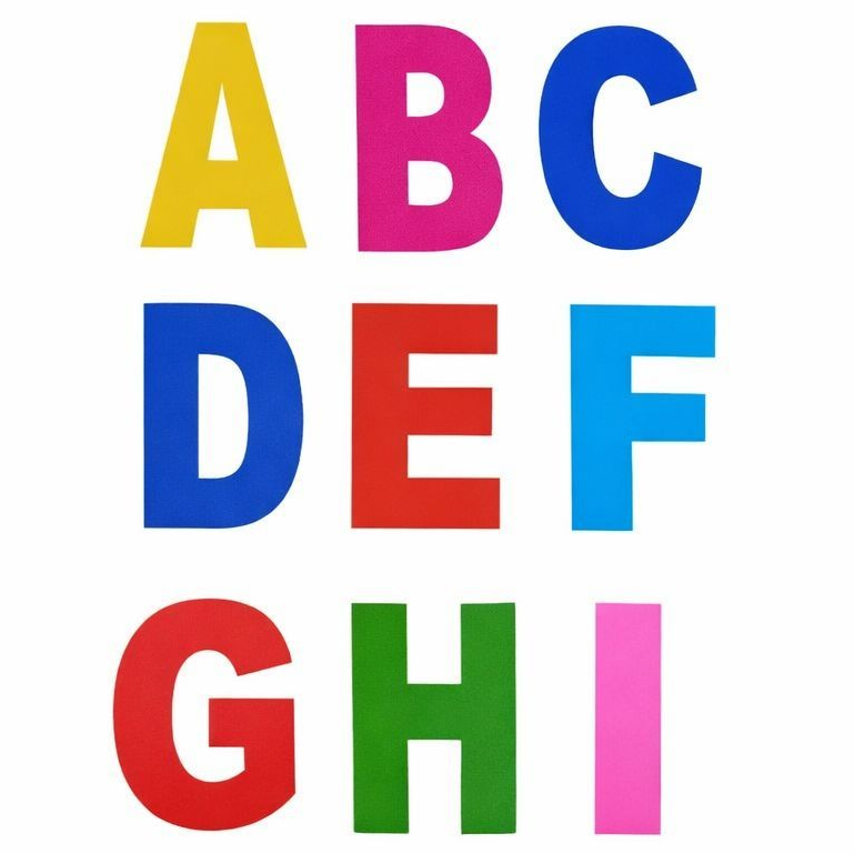 ALFABETO COMPLETO 26 LETRAS 10 cm ou 15cm GRANDE EM EVA LISO - A a Z ...