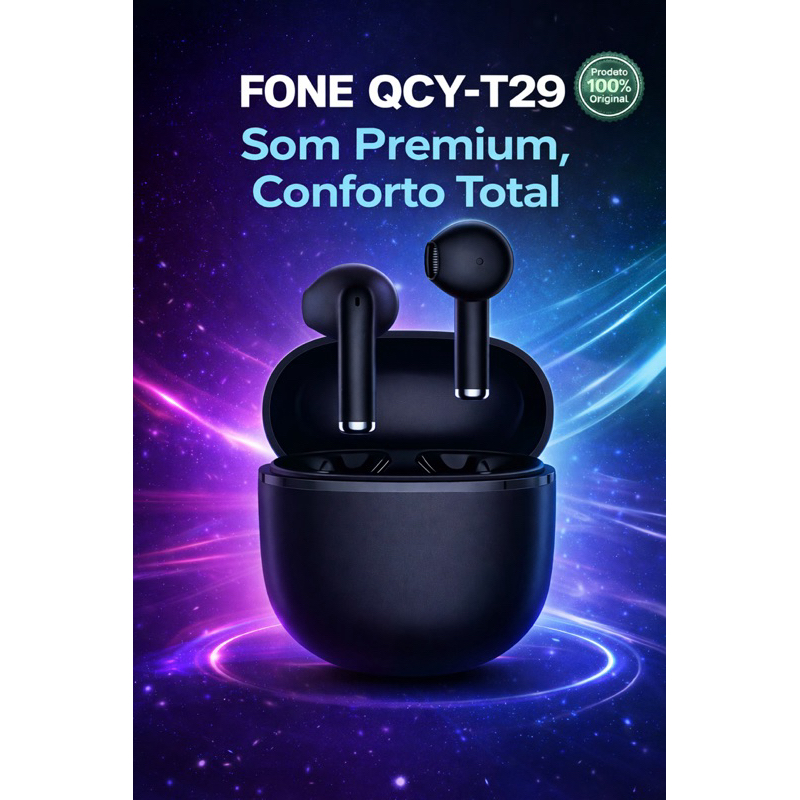 Fone de ouvido Bluetooth QCY T29 AilyBuds Lite. | Shopee Brasil