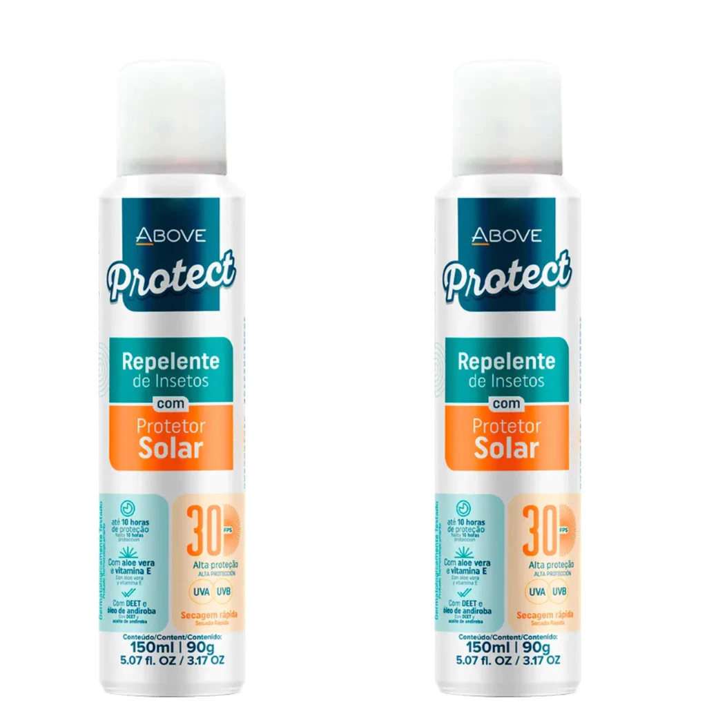 kit 2 Repelente com Protetor Solar FPS30 150ml Above | Shopee Brasil