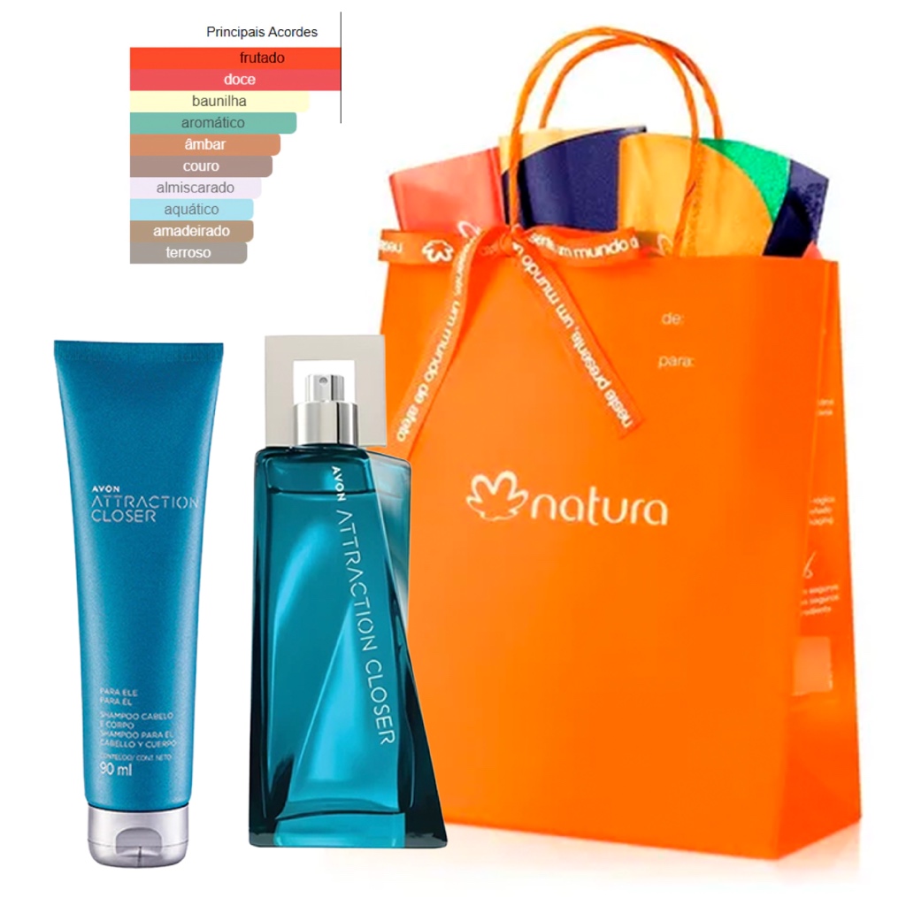 Attraction Closer Para Ela OU Ele perfume + creme corporal - Variações ...