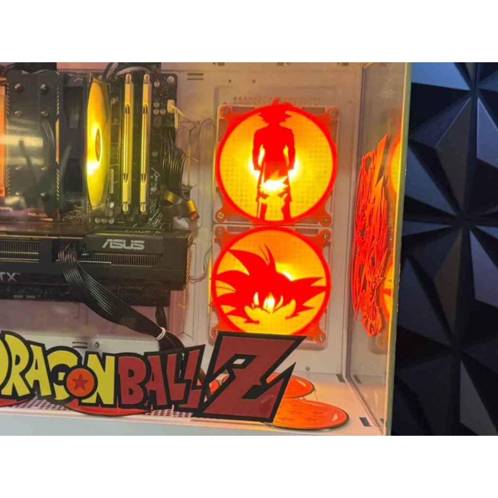 Kit 2 Capa Grade Fan 120mm Dragon Ball Z Pc Gamer Laranja | Shopee Brasil