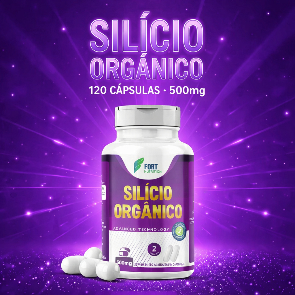Silício Orgânico 500mg | 120 Cápsulas | Suplemento Alimentar | Alta ...