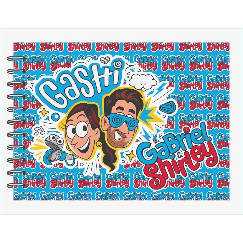 LIVRO DE COLORIR GABRIEL E SHI/CAPA DURA/WIRE-O/50 PÁGINAS 150GR PAPEL ...