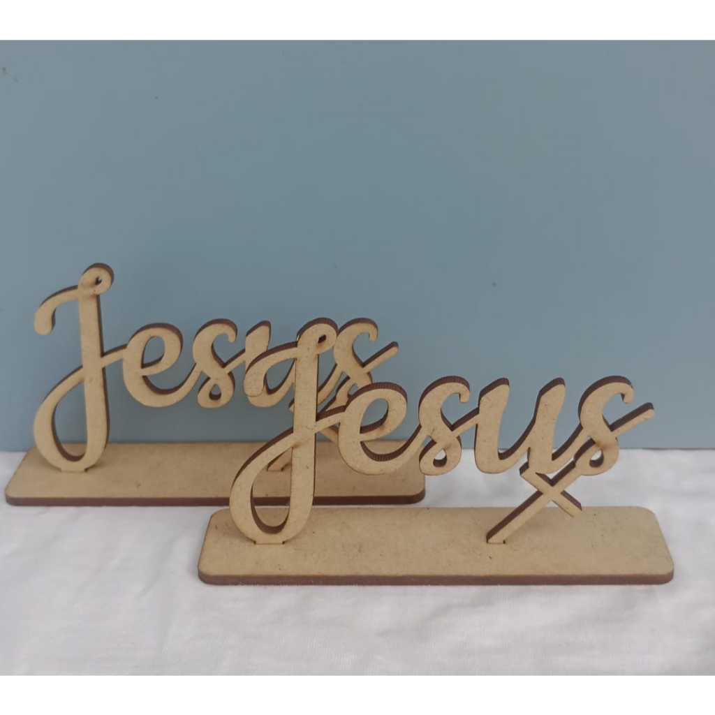 Kit Palavra Jesus, Mdf 3mm cru (10,4cm x 6,6cm ) | Shopee Brasil