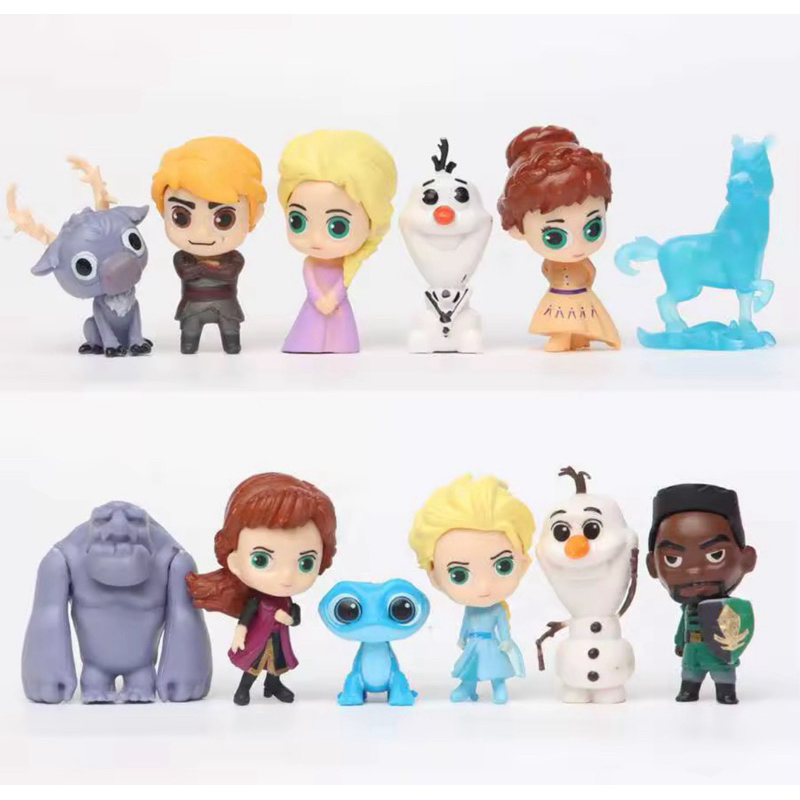 Kit Bonecos Frozen Anna Elsa Olaf Kristoff Miniaturas Brinquedo ...