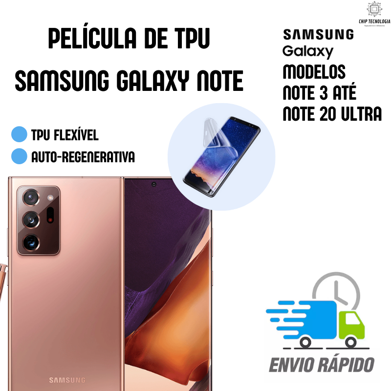 Película TPU Samsung Galaxy Note Flexível Auto-Regenerativa Note 3 ao ...