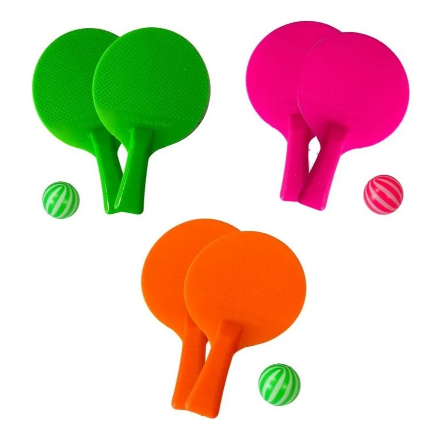 Kit 50 Pares Mini Raquetes Ping Pong + Bolinha Brinquedo | Shopee Brasil