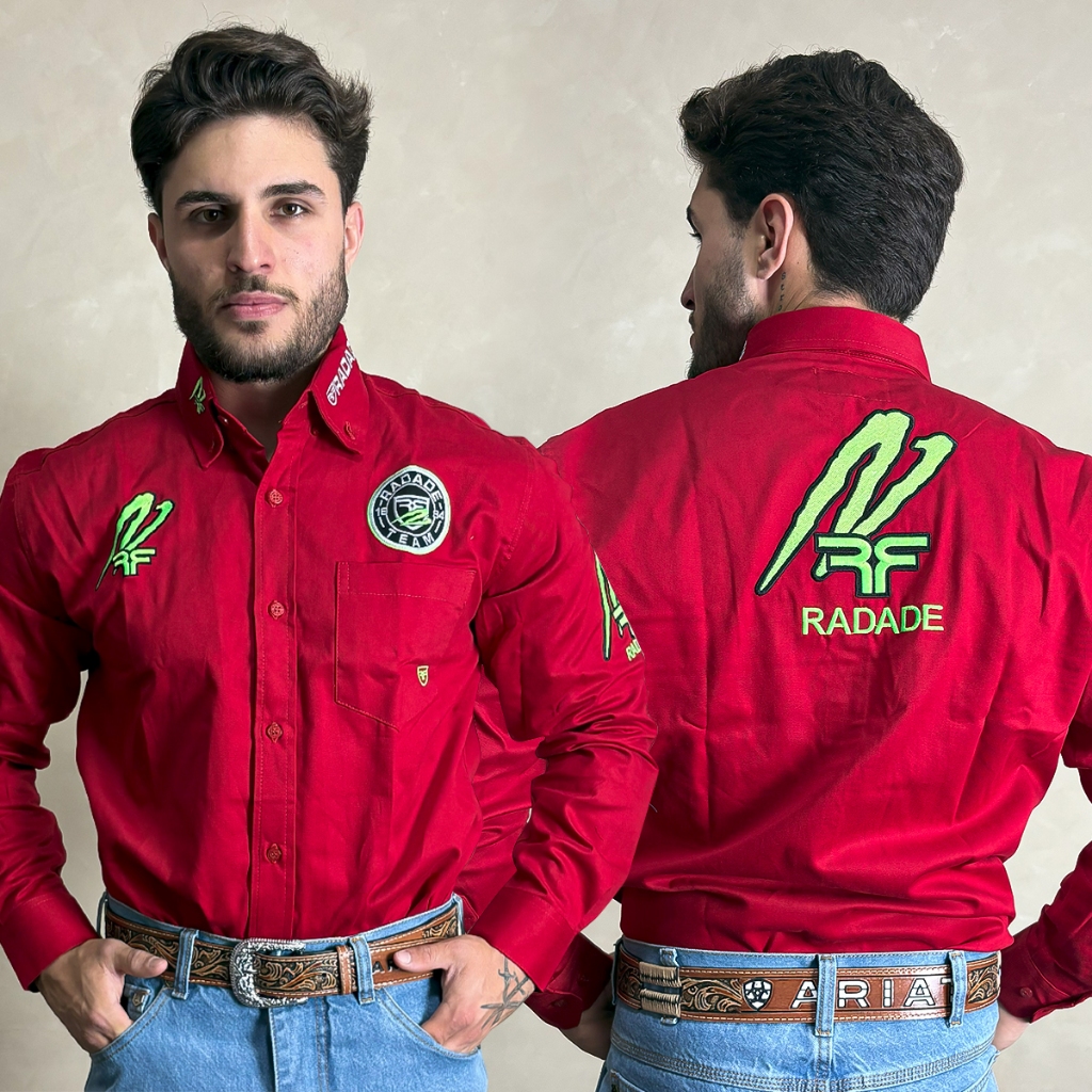 Camisa Country Radade Bordada Rodeio Farm Barretos Cowboy Masculino ...