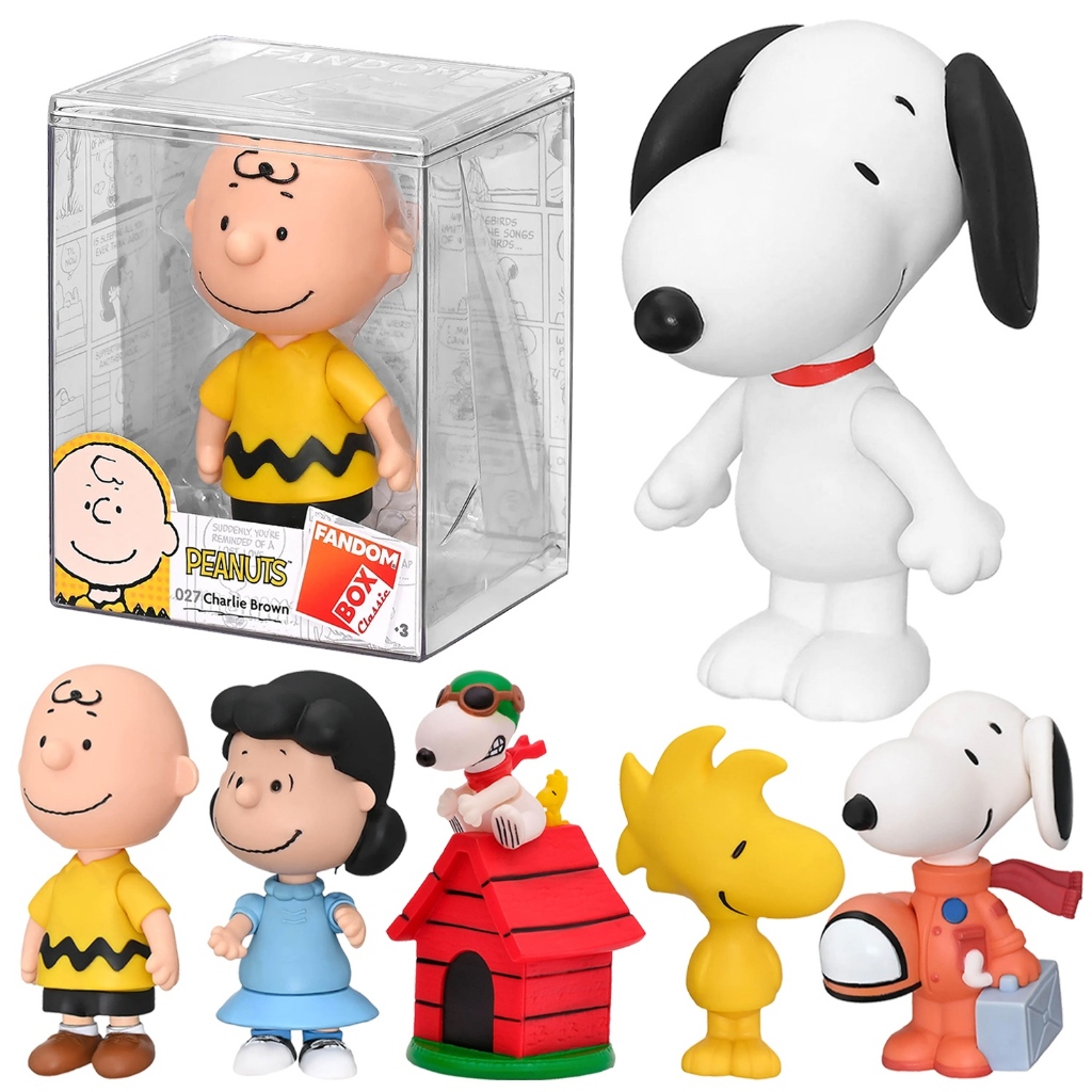 Bonecos Peanuts Fandom Box Charlie Brown Snoopy Woodstock - Líder ...