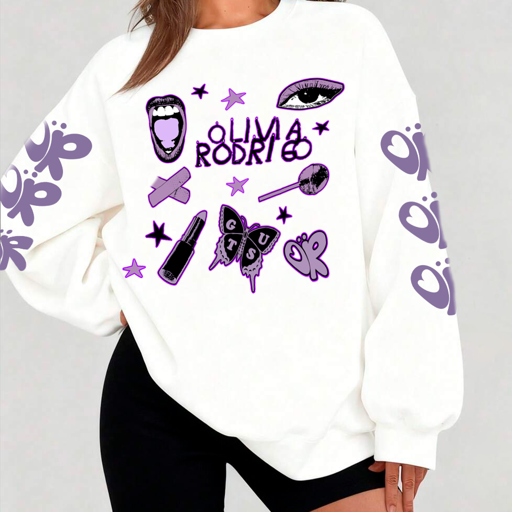 Blusa Moletom Feminino Gola Careca Olivia Rodrigo Pop Cantora Album ...