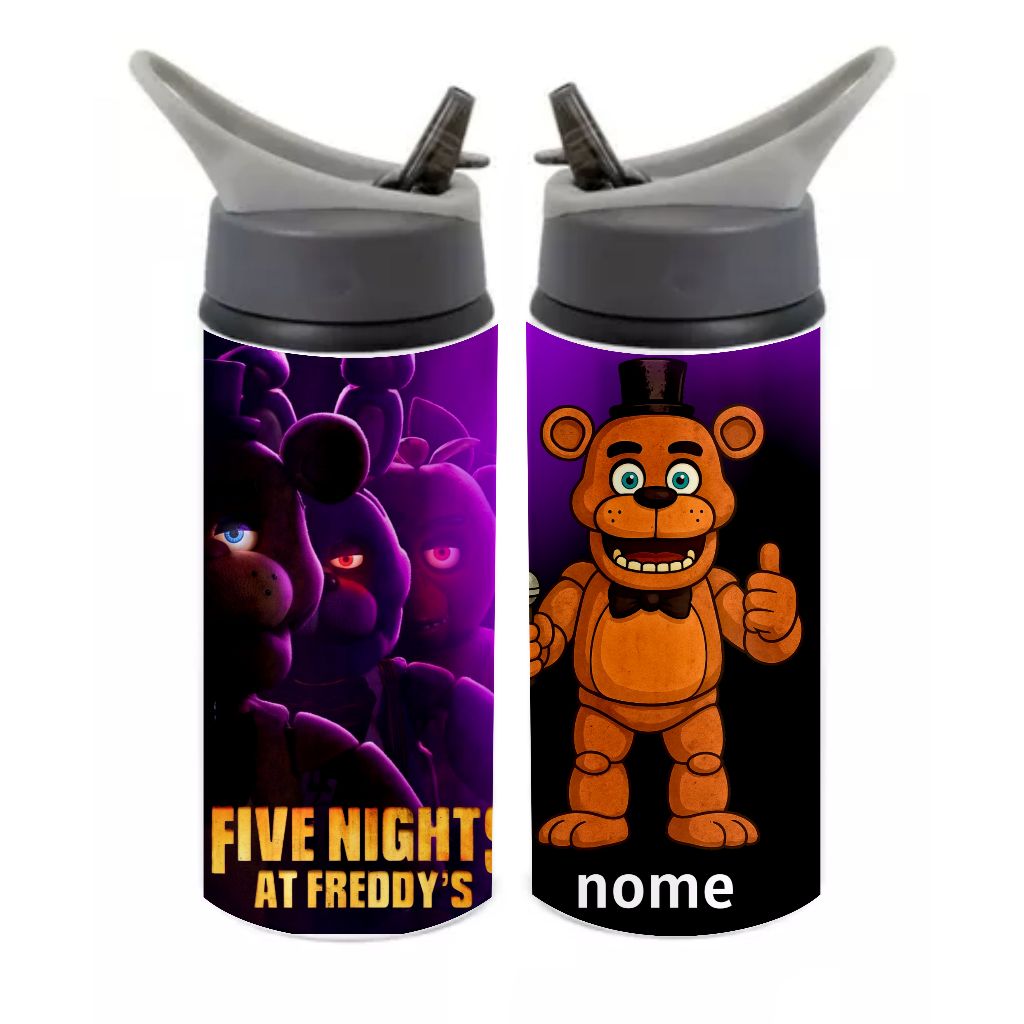 garrafa de agua five nights at freddy's Fnaf alumínio 600ml | Shopee Brasil