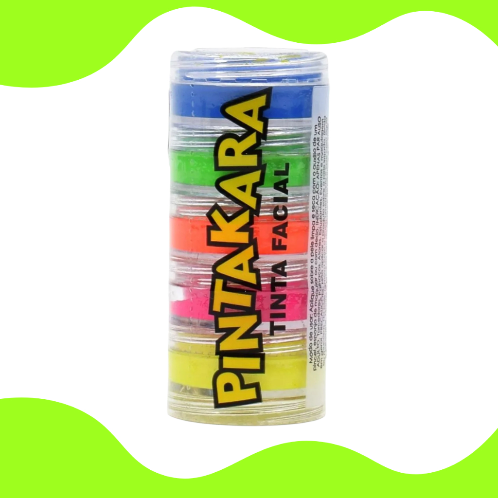 Tinta Para Rosto 5 Cores Neon Maquiagem Artística Torre 4g Tom Da ...