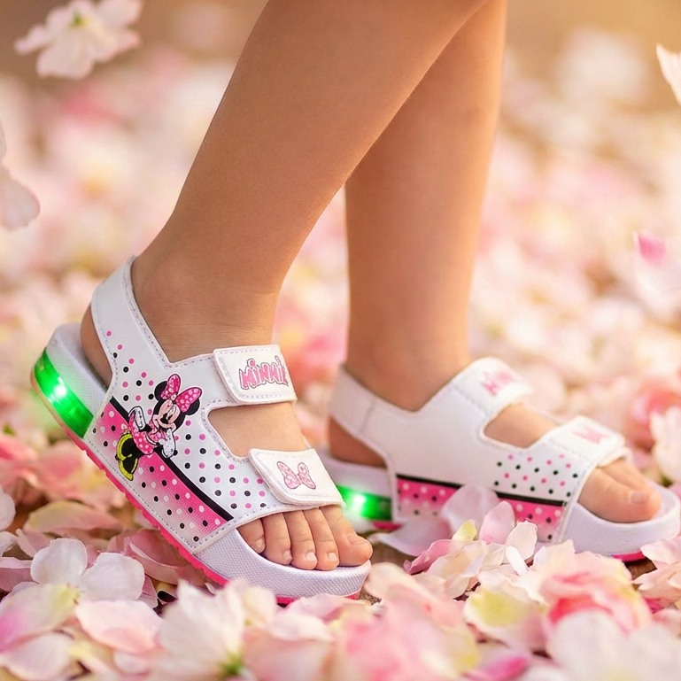 Papete Minnie Infantil com LED que Acende | Slide Conforto Menina ...