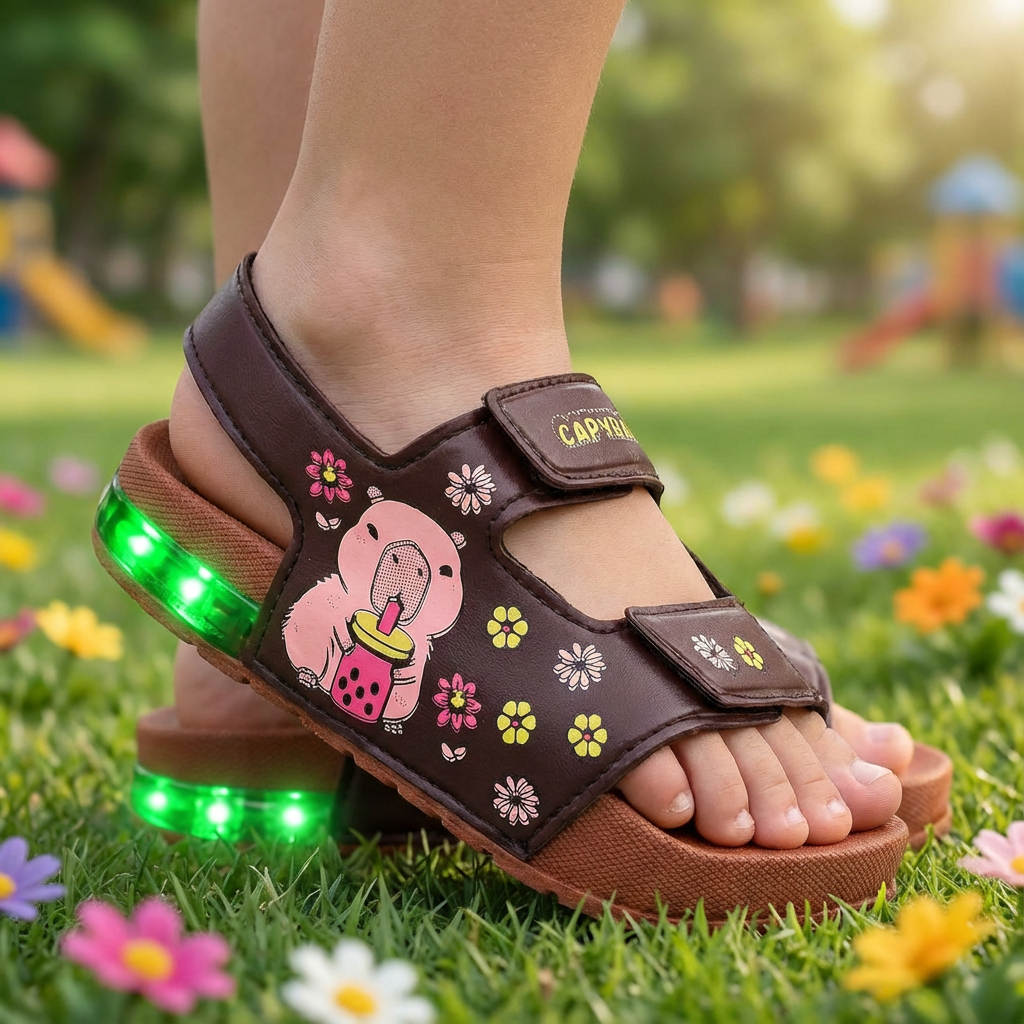 Papete Slide Infantil Capybara LED | Luz que Acende ao Andar | Shopee ...